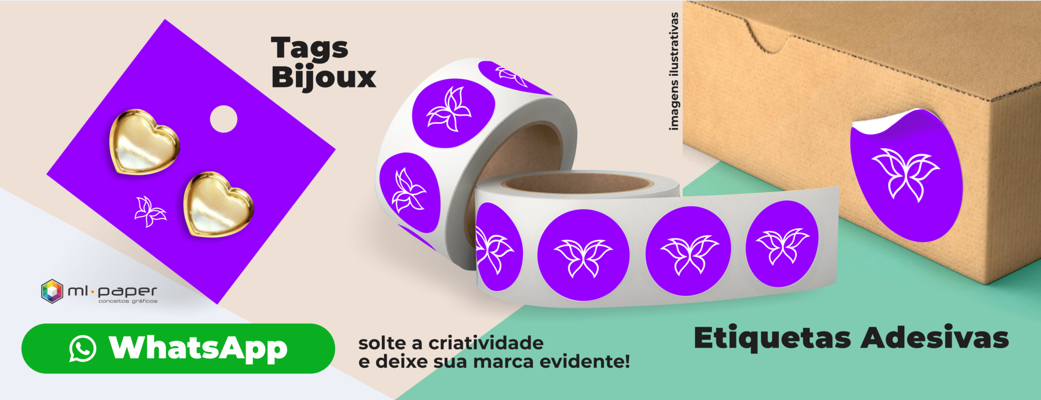 Kit Tags para Bijuterias, Tags para Joias, Brincos e Acessórios - ML Paper